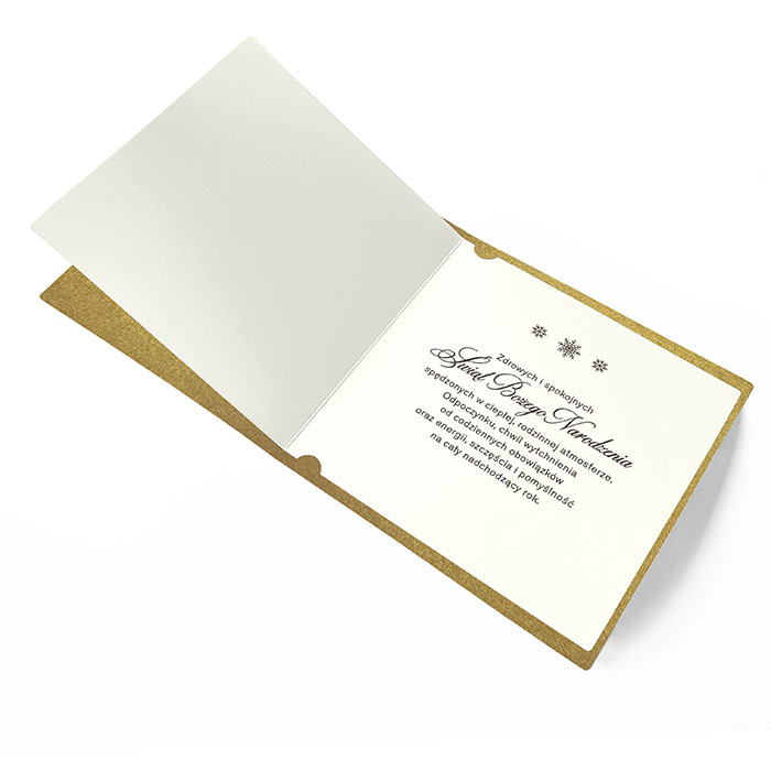 FS1096 Karácsonyi képeslap arany - céges, üdvözlet